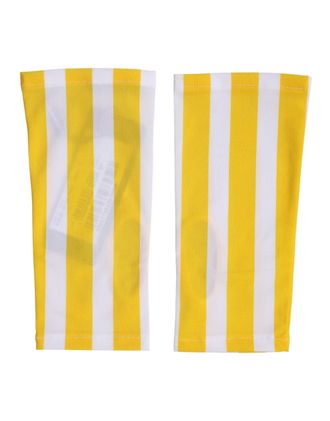 Dolce & Gabbana Womens Yellow White Nylon Fingerless Wrist Length Gloves 07+pa