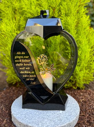 Aurum Grablaterne Grablampe 33 cm H. Gold Grabkerze Kerze Grabkerze Grablicht Gartendeko Gartenlampe Laterne Gartenkerze NEU