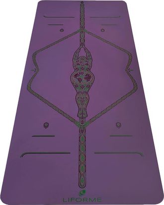 Liforme Liforme Bedruckte Yogamatten-Kollektion - Kostenlose Yogatasche, patentiertes Ausrichtungssystem, rutschfest, biologisch abbaubar, schweißresistent, l