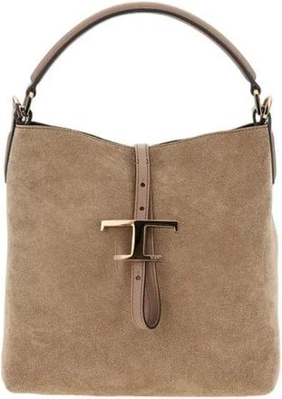 Tod's Tods Beuteltaschen - T Timeless Bucket Bag - Gr. unisize - in Beige - f&uuml;r Damen