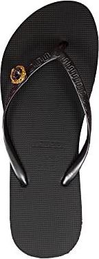 UZURII | Raffia Switch - Zwart | Tongs pour femme | Sandales confortables et &eacute;l&eacute;gantes faites &agrave; la main | Pour int&eacute;rieur et ext&eacute;rieur 35/36