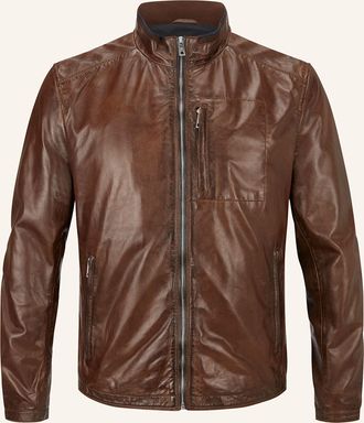 Milestone Lederjacke Ms Jummper braun