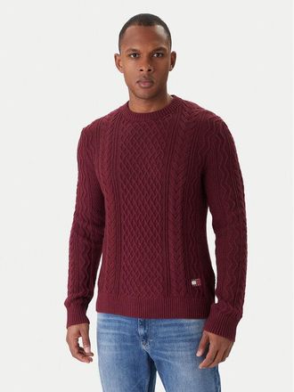 Tommy Jeans Pullover DM0DM22101 Rot Regular Fit
