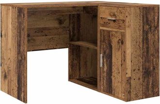 vidaXL Vidaxl - Bureau dangle avec tiroir 2 pcs Bois ancien 102 x 50 x 75 cm