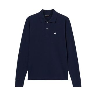 Brooks Brothers Piqu&eacute;-Baumwollpolo - - Tops - Herren - Blau - M