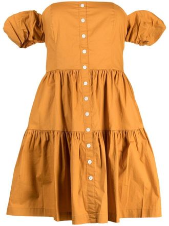 Staud robe Elio à épaules dénudées - Orange