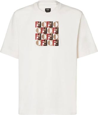Fendi t-shirt à motif imprimé - Blanc