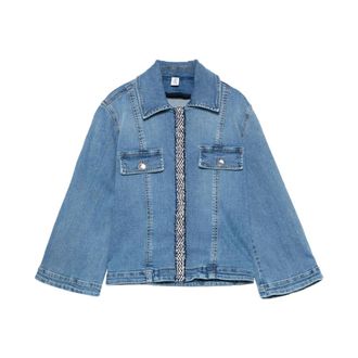 Liu Jo Moderne Jeansjacke mit Boucl&eacute;-Detail - - Jackets - Damen - Blau - S