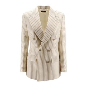 Tom Ford Double-Breasted Blazer - - Jackets - Damen - Beige - XS