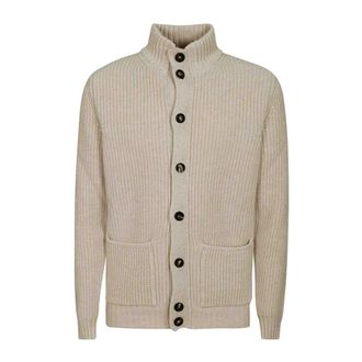 FILIPPO DE LAURENTIIS Fisherman Rib Buttoned Cardigan - - Knitwear - Herren - Beige - XL