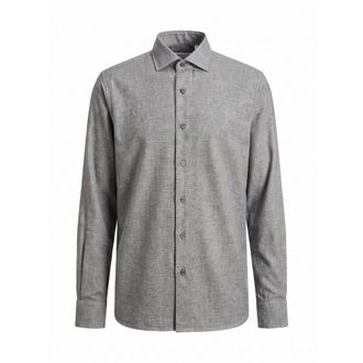 PESERICO Chemise &agrave; ourlet incurv&eacute; - Homme - Chemises - Gris - Taille: L