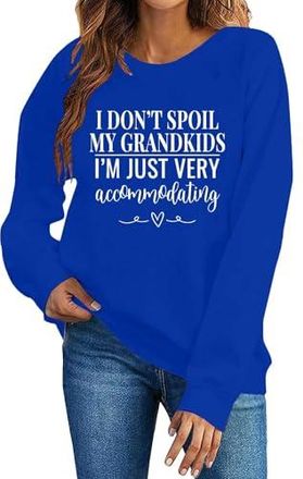 Generic Sweatshirts pour femmes UK sweatshirts pour femme imprim&eacute; graphique haut surdimensionn&eacute; col rond manches longues automne hiver d&eacute;contract&eacute; confortable