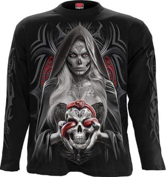 Spiral High Priestess Homme T-Shirt Manches Longues Noir XXL 100% Coton Regular/Coupe Standard