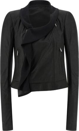 Rick Owens Scarf Biker Jacket - - Jackets - Damen - Schwarzk - L