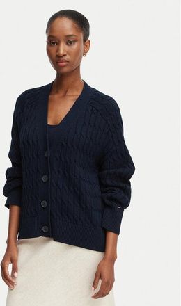 Tommy Hilfiger Strickjacke WW0WW50078 Dunkelblau Relaxed Fit