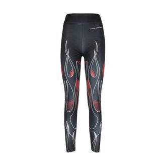 Vision Of Super Logo-Print Elastische Polyester Leggings - - Trousers - Damen - Schwarzk - L