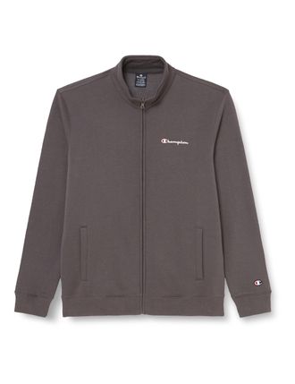 Champion Herren Legacy American Classics-Script Logo Powerblend Fleece High-Neck Full Zip Sweatshirt, Graphitgrau, S