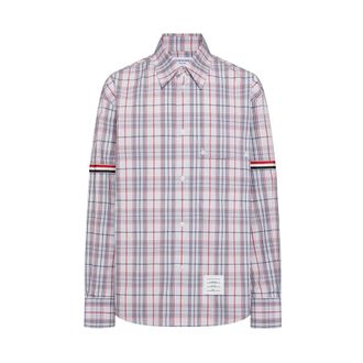 Thom Browne Homme, Chemises, Blanc, Taille: S Chemise &agrave; carreaux