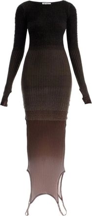 The Attico Femme, Robes, Brun, Taille: 38 FR Ribbed Knit Dress