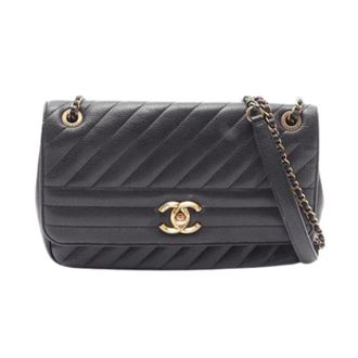 Chanel Pre-owned Vintage Leder Schultertasche - - Pre-owned - Damen - Schwarzk - ONE SIZE