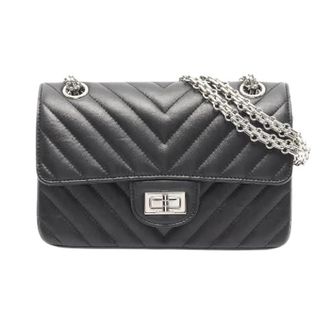 Chanel Sac bandouli&egrave;re 2.55 en cuir pr&eacute;-aim&eacute; - Femme - Pre-owned - Noir - Taille: ONE Size