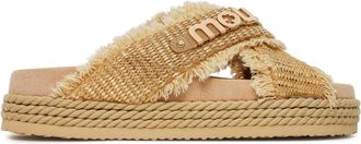 Mou Pantoletten Mou Criss-cross MU.SW451009K Beige