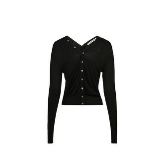 Alexander Wang Cardigan &agrave; col v boutonn&eacute;e et d&eacute;collet&eacute; dos en laine
