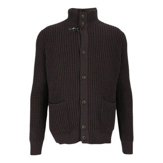 Fay Woll-Strickjacke mit abnehmbarer gesteppter Weste - - Knitwear - Herren - Braun - M