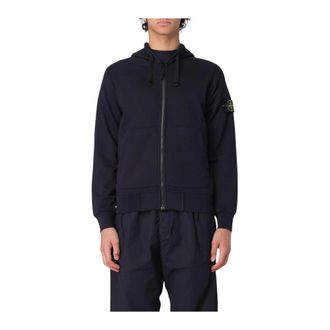 Stone Island Homme, Sweatshirts et sweats &agrave; capuche, Bleu, Taille: M Sweat &agrave; capuche zipp&eacute;