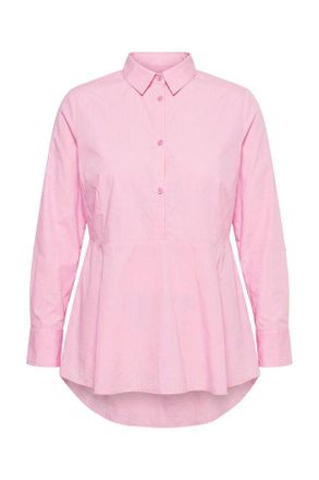 Miamoda Longbluse Popeline-Bluse A-Linie Sch&ouml;&szlig;chen Langarm