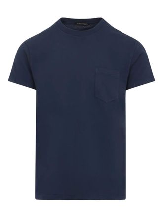 Tom Ford T-Shirt mit aufgesetzter Tasche - Blau