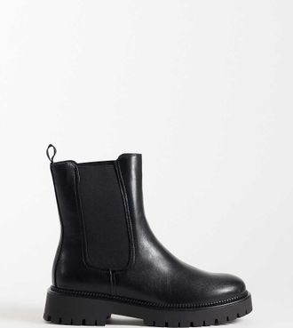 Glamorous Glamorous bottines chunky &agrave; coupe large noires