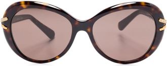 Swarovski Sonnenbrille mit Kristallen - Braun