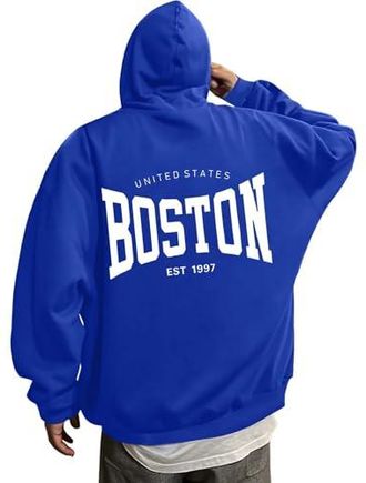 Generic Sweat a Capuche Homme Hooded Sweatshirt Sweats &agrave; Capuche avec Imprim&eacute; Lettre pour Un Confort Quotidien et Un Look Tendance