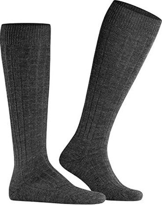 Falke Teppich Im Schuh M Kh laine unies 1 paire, Chaussettes longues Homme, Gris Anthracite Melange 3080, 41-42