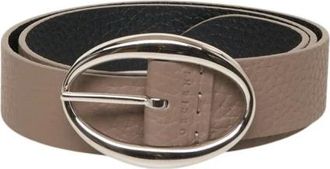 Orciani Femme, Accessoires, Brun, Taille: 85 CM Ceinture en cuir martelé à boucle ovale