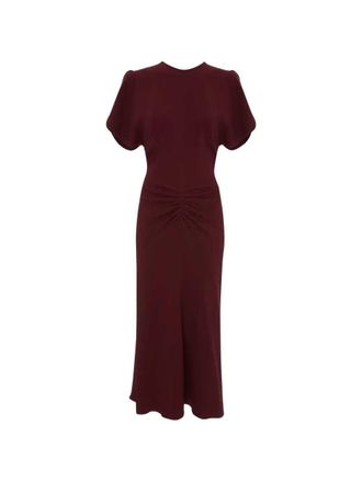 Victoria Beckham Bela Ruched Midi Dress