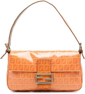 Fendi Hobo Bags - Zucchino Crystal Baguette - Gr. unisize - in Orange - f&uuml;r Damen
