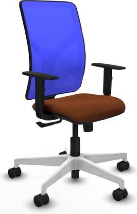 Piqueras y Crespo Stuhl mit R&uuml;ckenlehne aus Netzstoff, mit 1D-Armlehnen, h&ouml;henverstellbare Lendenwirbelst&uuml;tze, ausgestattet mit 3 Positionen und Schneideschaum, mit Rol