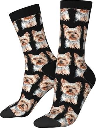 Generic Chaussettes Pour Femme Homme Portrait De Yorkshire Hound Chaussettes De Sport Confortables Durable Chaussette De Football, Pour L&eacute;t&eacute;, Cyclisme, Course