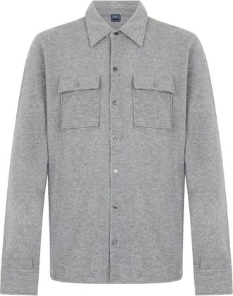 Fedeli Pull en Cachemire - Homme - Chemises - Gris - Taille: 3XL