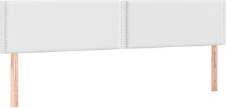 vidaXL Led Kopfteil Weiß 160x5x78/88 cm Kunstleder Vidaxl