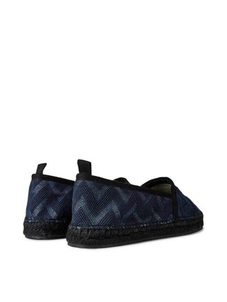 Missoni Womens Elle Wave Zig Zag Espadrilles Blue Shoes > Flats