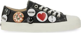 Moschino Femme, Chaussures, Noir, Taille: 37 EU Baskets en Vitello