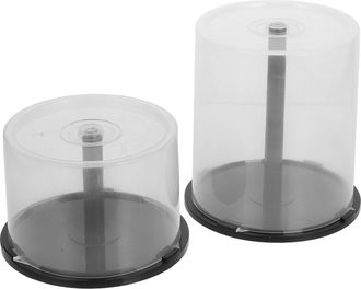 Angoily 2 Stück Großer CD DVD Aufbewahrungseimer Kratzfester Staubgeschützter Organizer aus Transparentem Vielseitig für Discs und Kleine Gegenstände Tragbar 