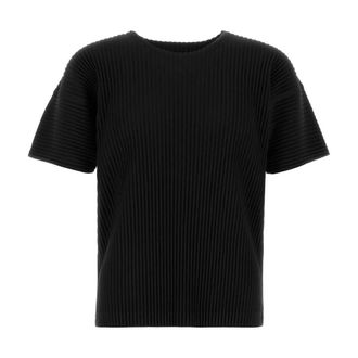 Issey Miyake Homme, Tops, Noir, Taille: M Basics T-shirt &agrave; Manches Courtes