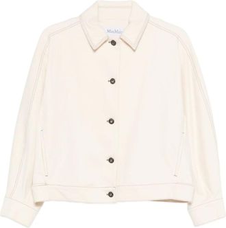 Max Mara Femme, Vestes, Blanc, Taille: 40 FR Nettare Denim Jacket