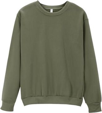 Generic Pull surdimensionn&eacute; uni, col rond, sweat-shirt surdimensionn&eacute;, coupe ample, manches longues, sweat-shirt l&eacute;ger, chemisier ample, pull jaune, vert, XXL