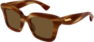 Bottega Veneta Lunettes de soleil papillon - Femme - Accessoires - Brun - Taille: 48 MM