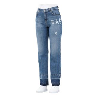 Ga&euml;lle Paris Femme, Jeans, Bleu, Taille: W27 Jean en denim bleu &agrave; jambe droite